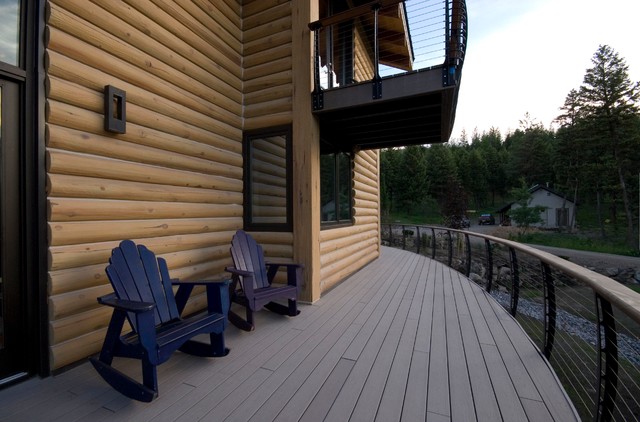 Curved Deck and Railing - Rustic - Deck - New York - by Keuka Studios ...