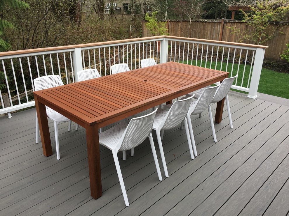 Custom Composite Deck & Railings Build - Contemporary - Deck - Seattle ...