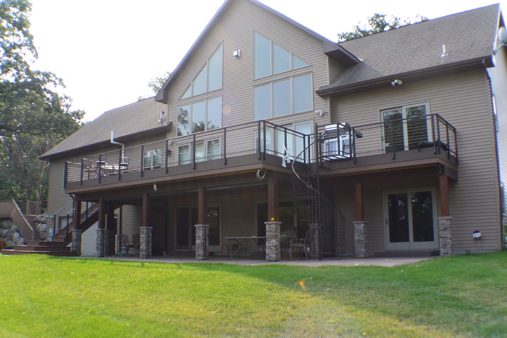 Custom Deck with Rain Trough System and Roll-a-Way Screens - Moderne ...