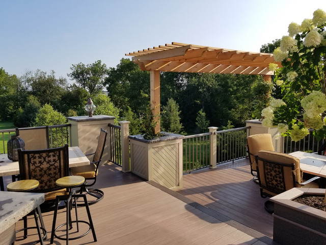 Multi Level Pergola In Backyard Location