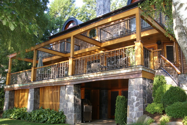 Stone Mansion Decks Minecraft: Modern Stone House (ECO Home) Build