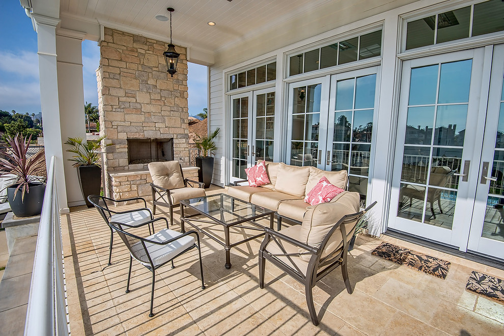 Custom Traditional Coastal Colonial Home - Traditional - Deck - Los ...