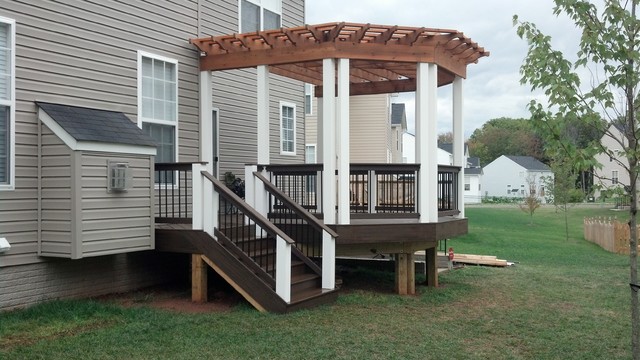 Custom Trex deck and cedar Pergola - Rustic - Deck - DC Metro - by User ...