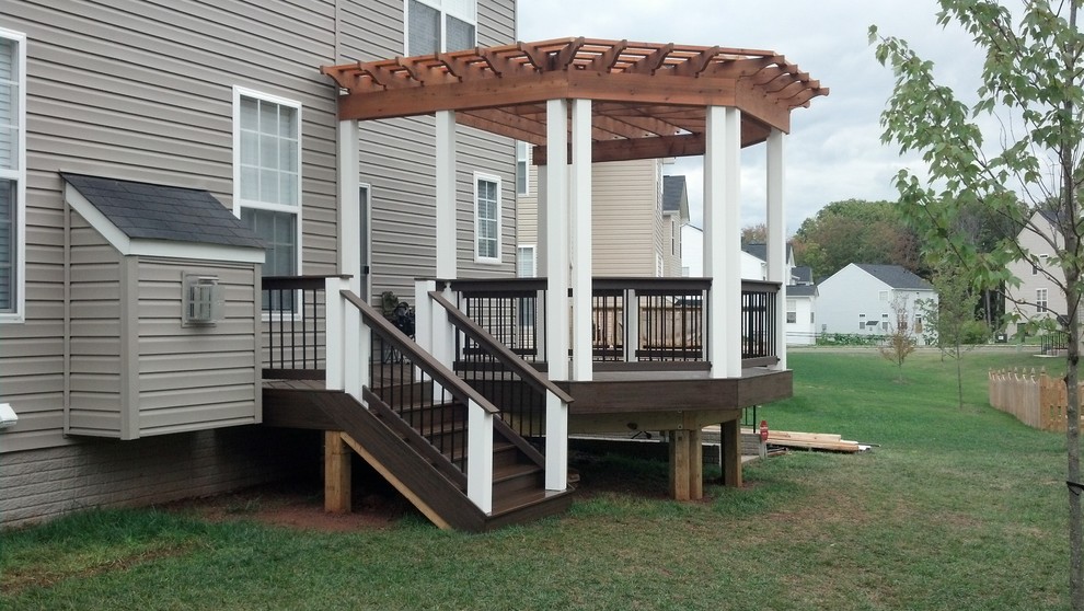 Custom Trex deck and cedar Pergola - Rustic - Deck - DC Metro - by User ...