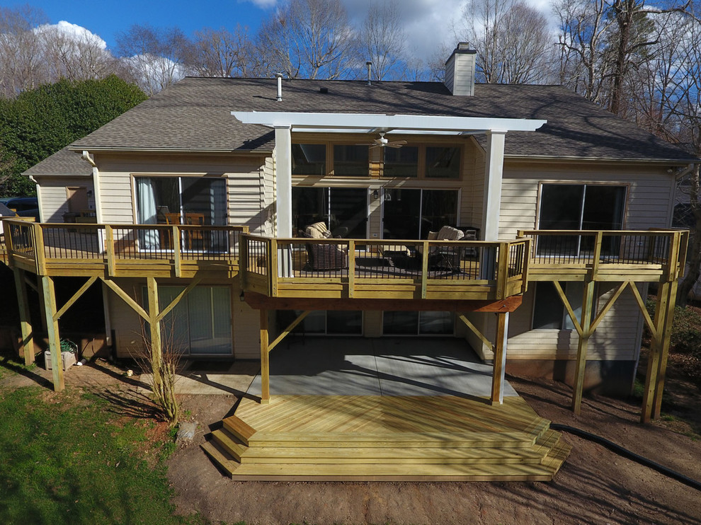 Customized Deck & Patio Expansion with Arcadia Adjustable Pergola ...
