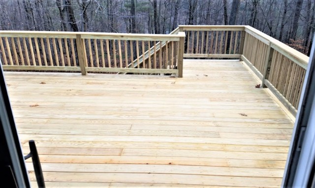 Deck and Retaining Wall Charlton MA - Contemporary - Terrace - Boston ...