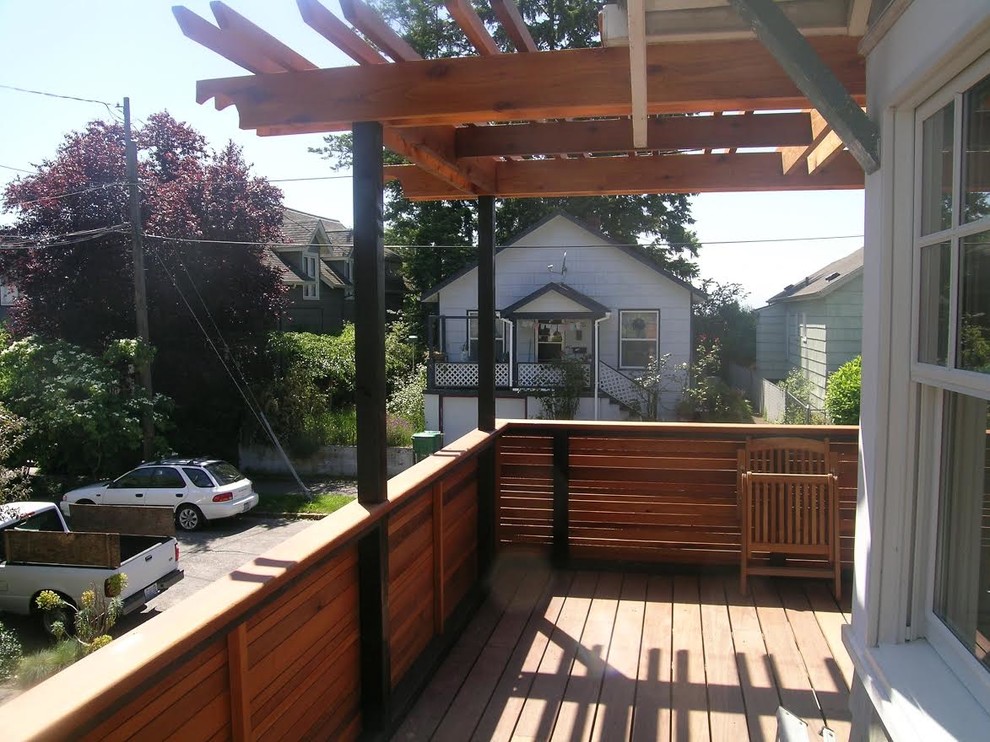 Deck and trellis over garage - Modern - Deck - Seattle - by PCD Built ...