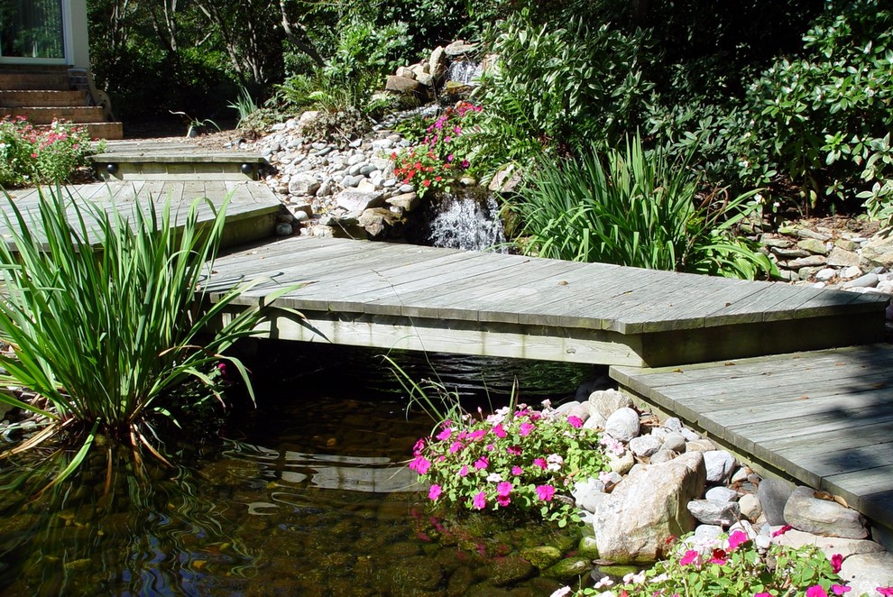 Deck Bridge Over Pond - Traditional - Deck - Other - by Visionscapes ...