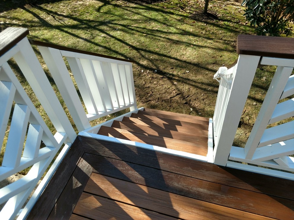 Deck Helmet Extreme Deck Makeover 1.0 Brown Floor with White Railing ...