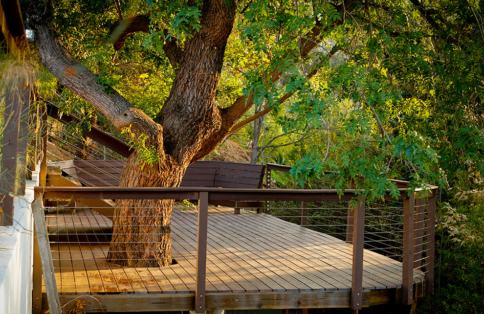 Deck in the Forest Back Yard - Rustic - Deck - Los Angeles - by Bosler ...