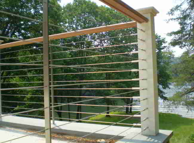 Deck, patio, porch, balcony cable railing - Modern - Terrace - Las ...