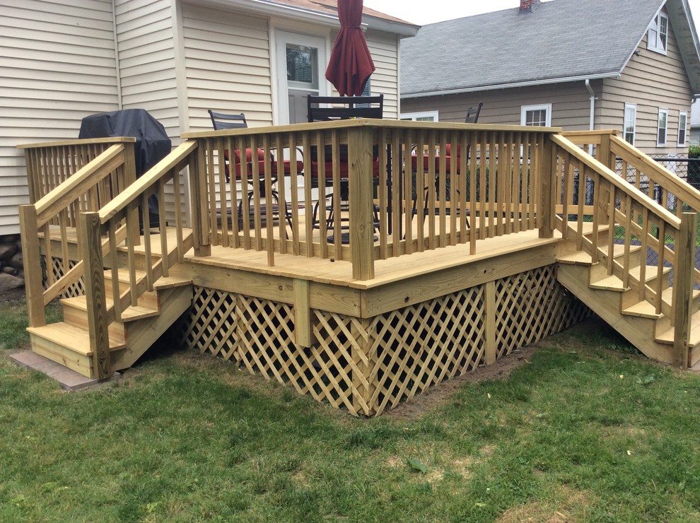 Deck Remodel Backyard - Worcester MA - Arts & Crafts - Terrace - Boston ...