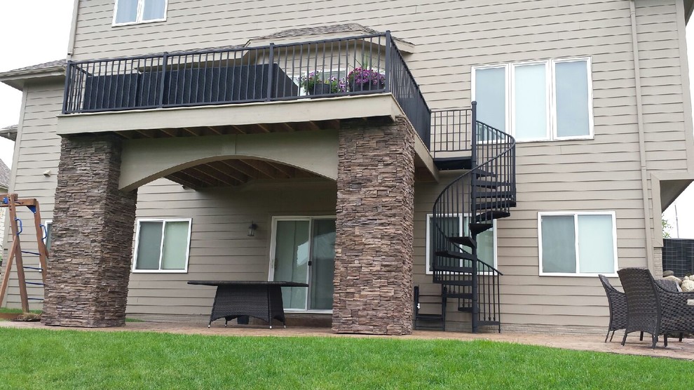 Deck with brick columns - Deck - Other - by Maintenance and ...