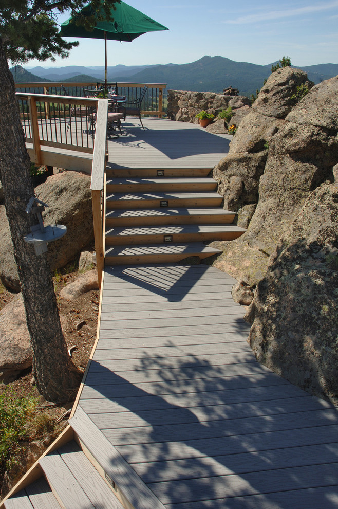 Deck with Mountain View - Fiberon Decking - Rustic - Deck - Charlotte ...