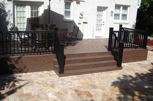 Deck with railing - Traditional - Deck - Tampa | Houzz