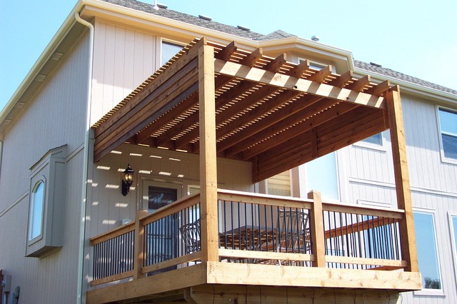 El-Scari - Cedar Deck with Pergola. - Traditional - Deck - Kansas City ...
