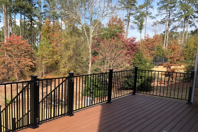 Elevated Deck w/ Vertical Cable Railing - Traditional - Deck - Atlanta ...