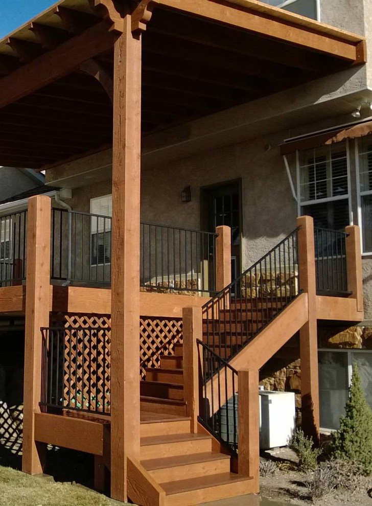 Entertainment Size | Attached Pavilion for Deck - Traditional - Deck ...