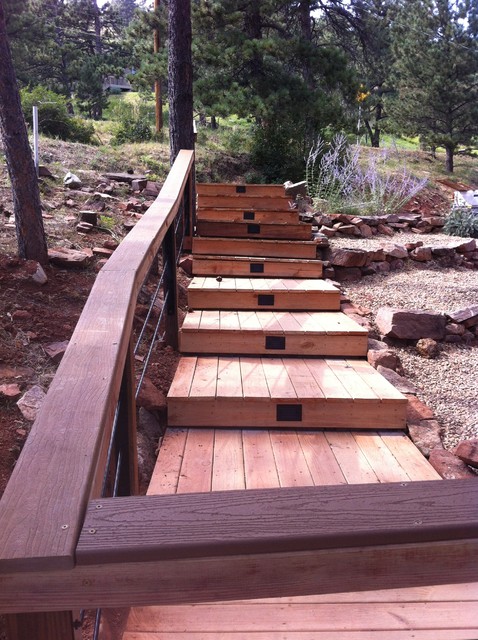 Entry Stairway on a Slope - Rustic - Deck - Denver - by Freeman ...