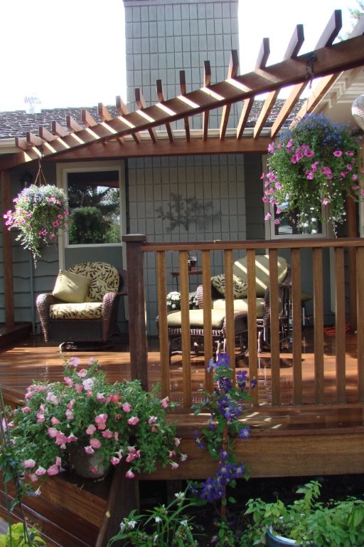 Exotic Decking, Railing, and Pergola - Tropical - Deck - Calgary - by ...