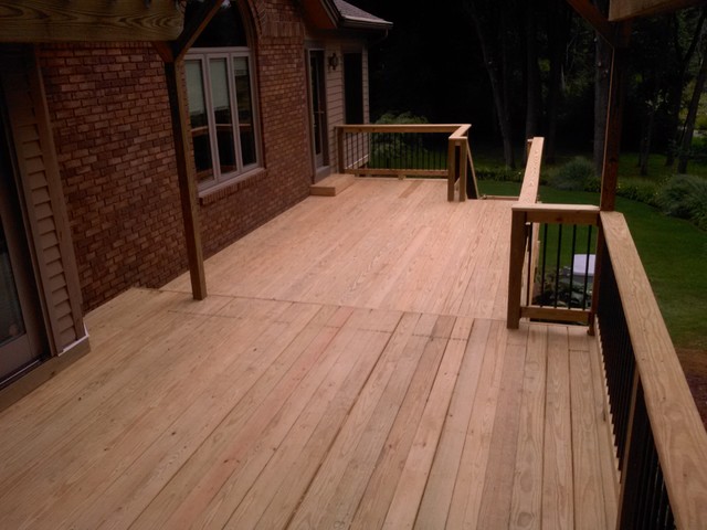 Expansive Wood with Pergola - Traditional - Deck - Other - by BKH ...