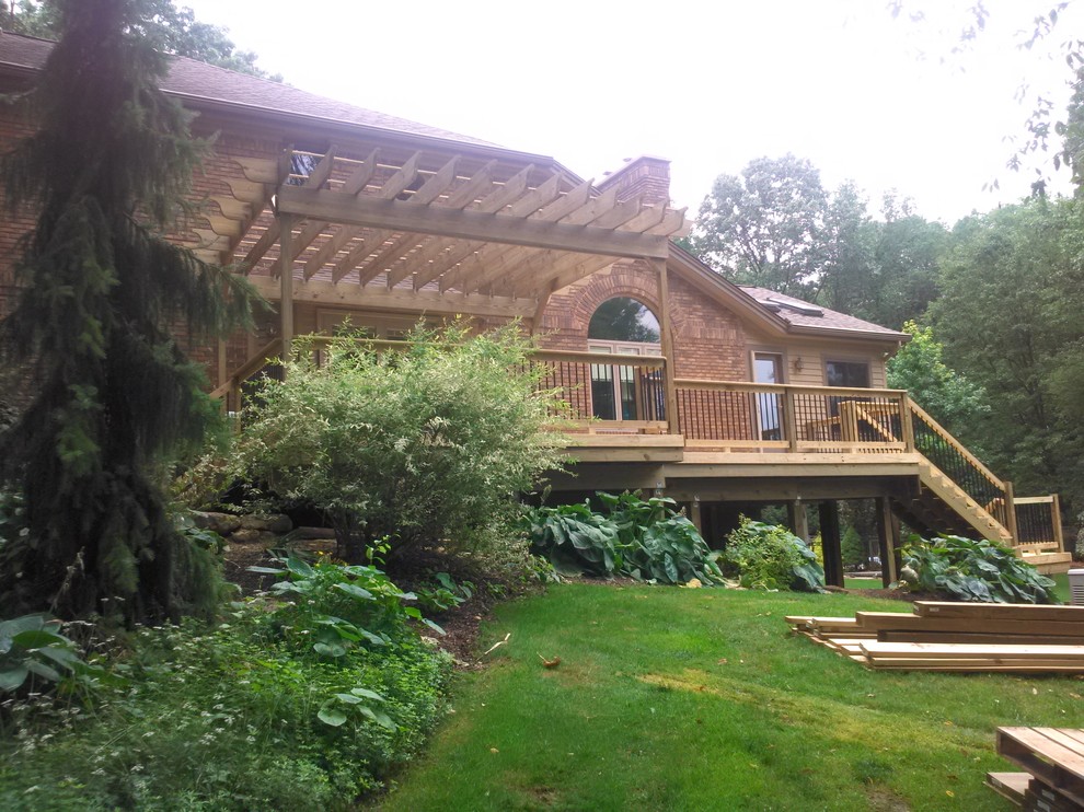 Expansive Wood with Pergola - Traditional - Terrace - Other - by BKH ...