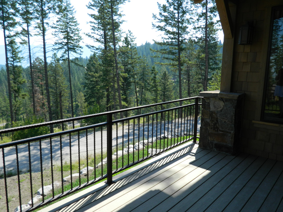 Exterior Deck & Stair Railing - Rustic - Deck - Other - by Vigil Steel ...