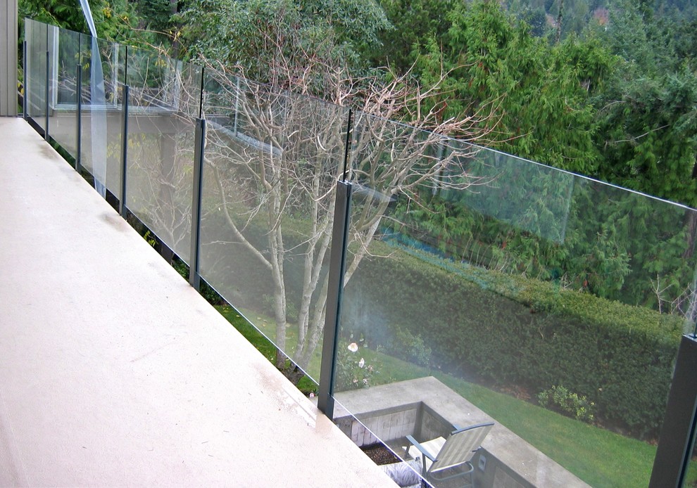 Exterior Glass Railing - Contemporary - Deck - Vancouver - by Iron Age ...