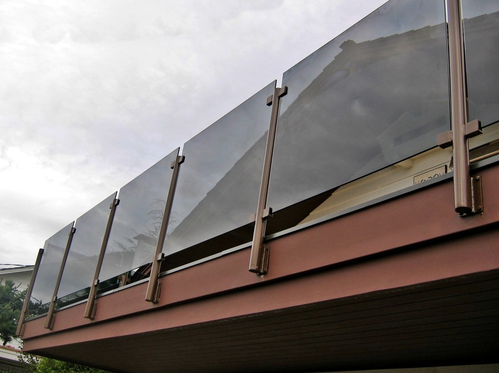 Exterior Glass Railing - Contemporary - Deck - Vancouver - by Iron Age ...