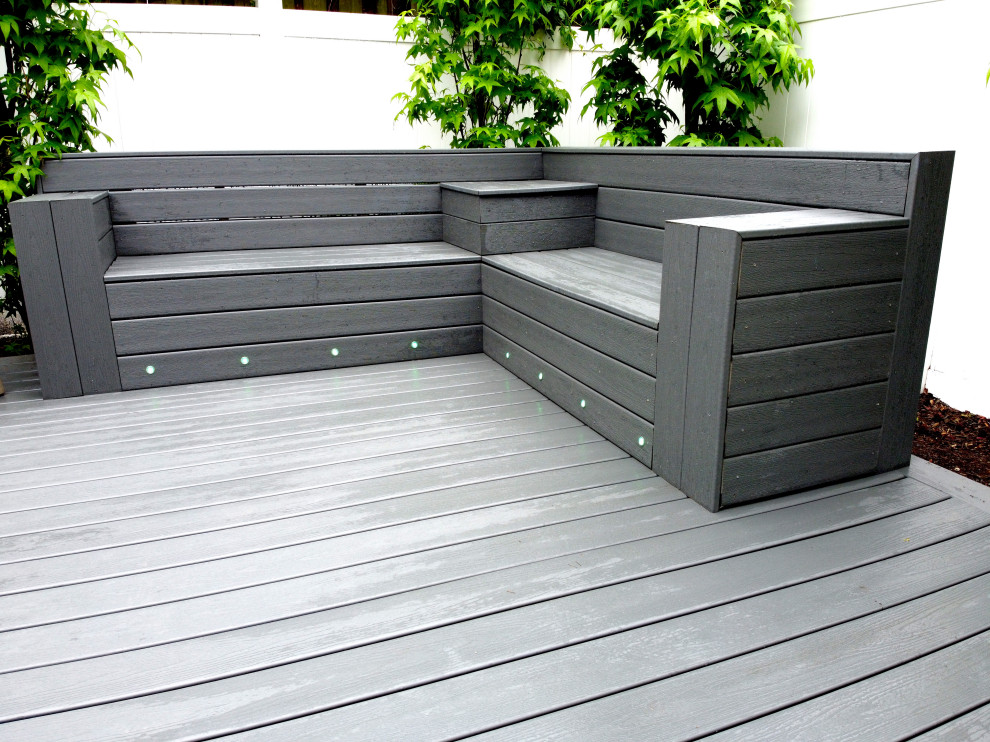 Floating Deck with Custom Bench - Modern - Deck - New York - by Vandeck ...