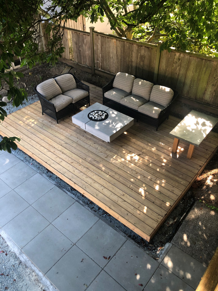 Floating PT Deck with seamless 6" board pattern - Montagne - Terrasse ...