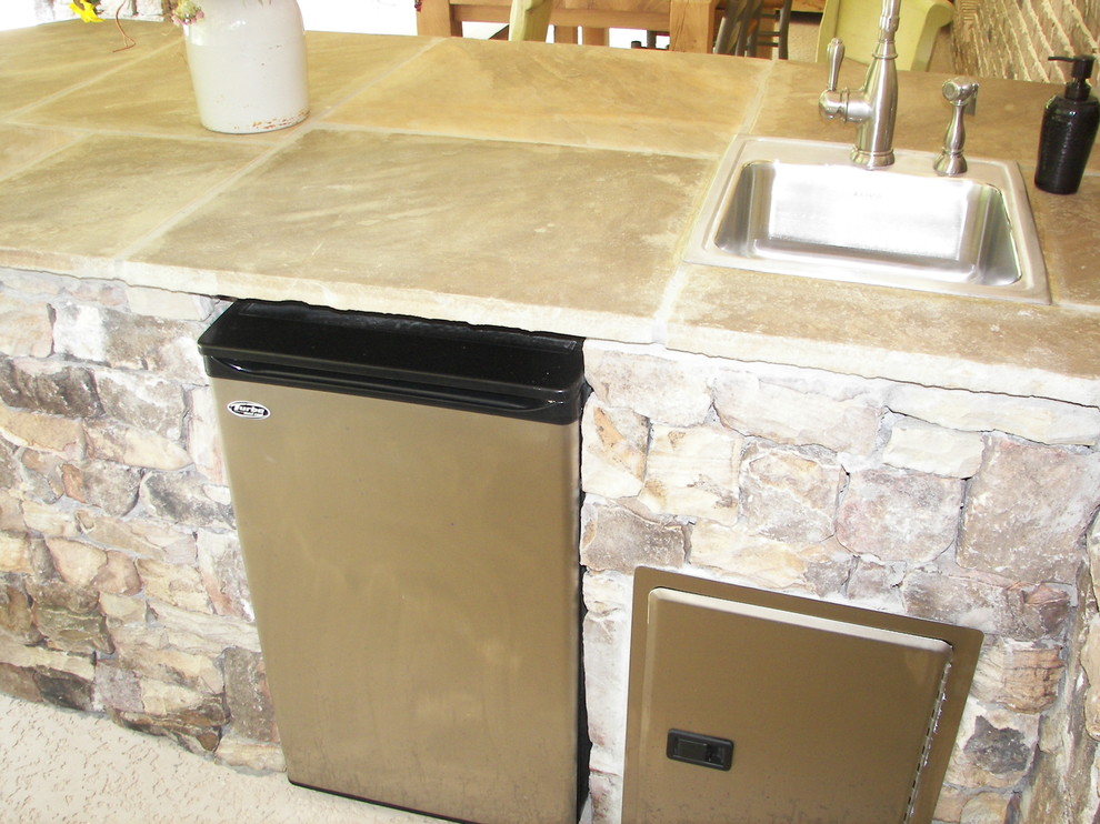 Fridge and sink - Mediterranean - Deck - Atlanta - by Legacy Landscape ...