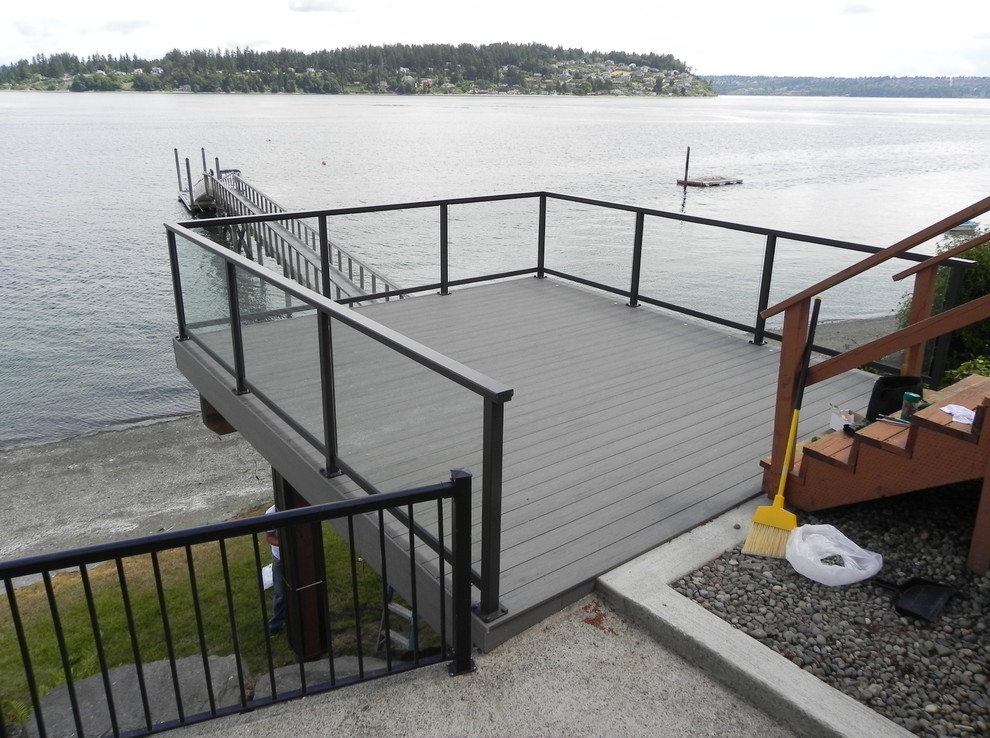 Gig Harbor View from Waterfront Deck - Beach Style - Deck - Seattle ...