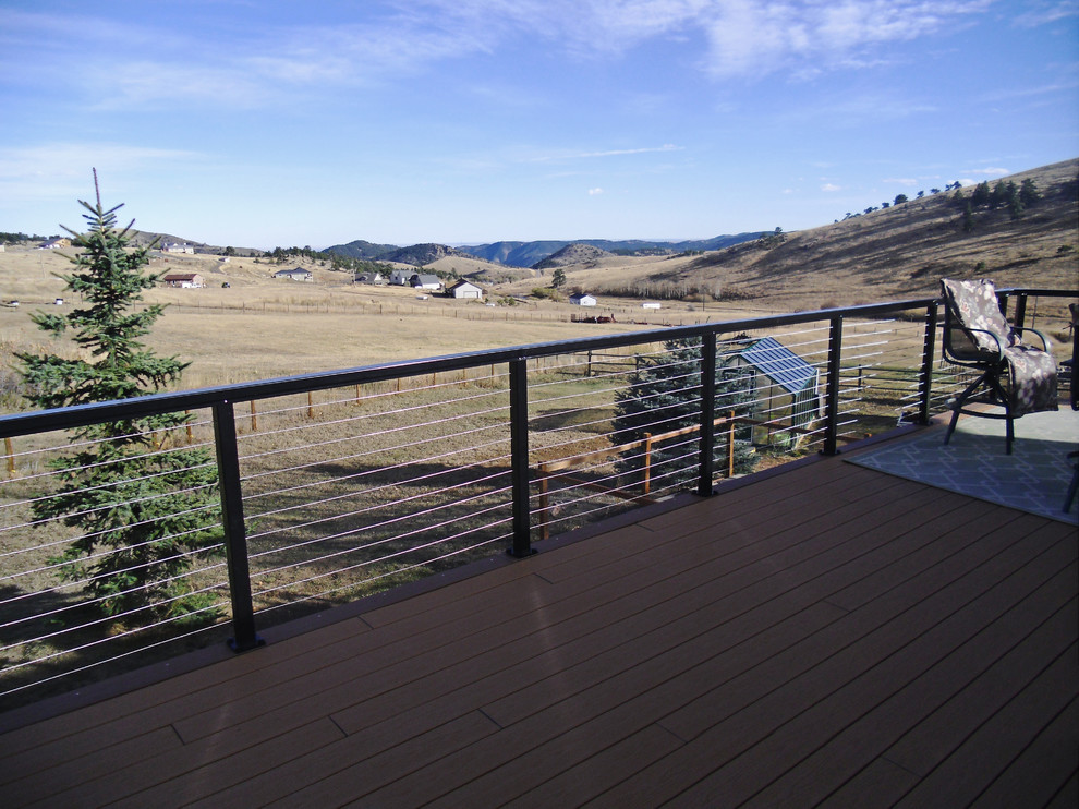 Golden, CO: Black Aluminum Cable Railing System - Rustic - Terrace ...
