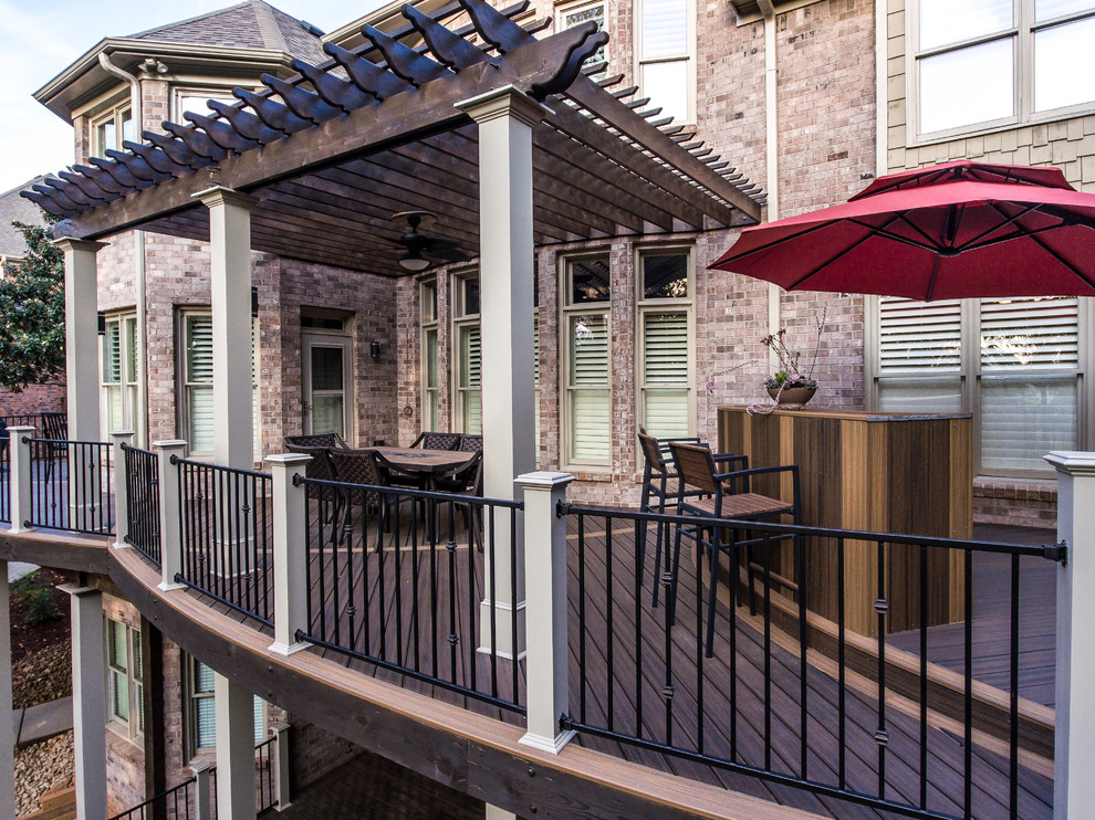 Gorgeous Dark Wood Custom Deck/Exterior Work - Craftsman - Deck ...