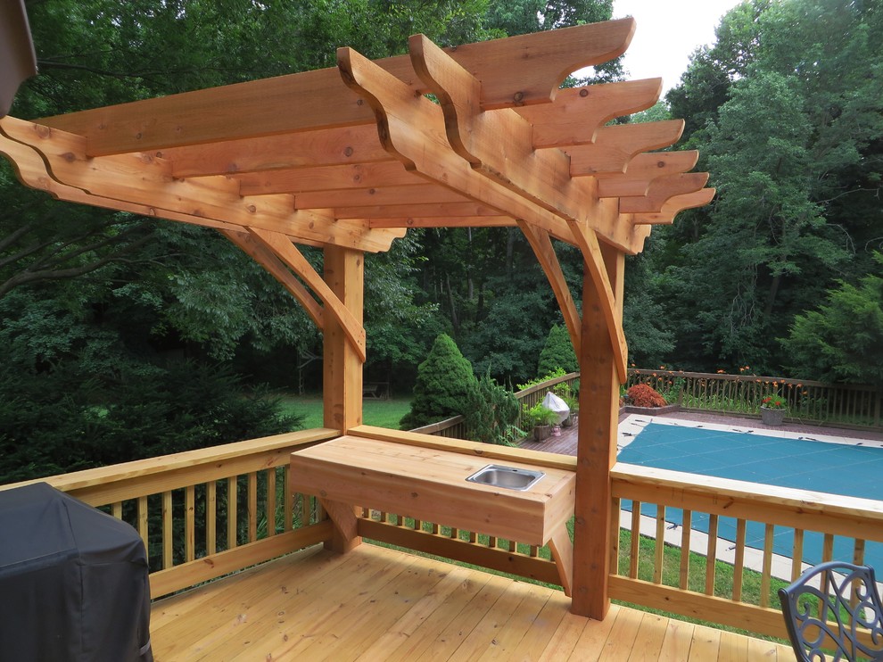 Goshen Ky, Fence Deck And Pergola Build - Rustic - Deck - Louisville ...