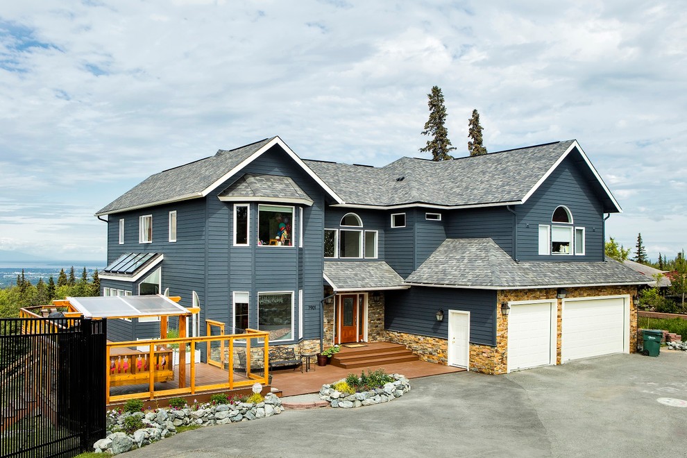 Greehouse and Deck Overlooking Anchorage, Alaska - Craftsman - Deck ...