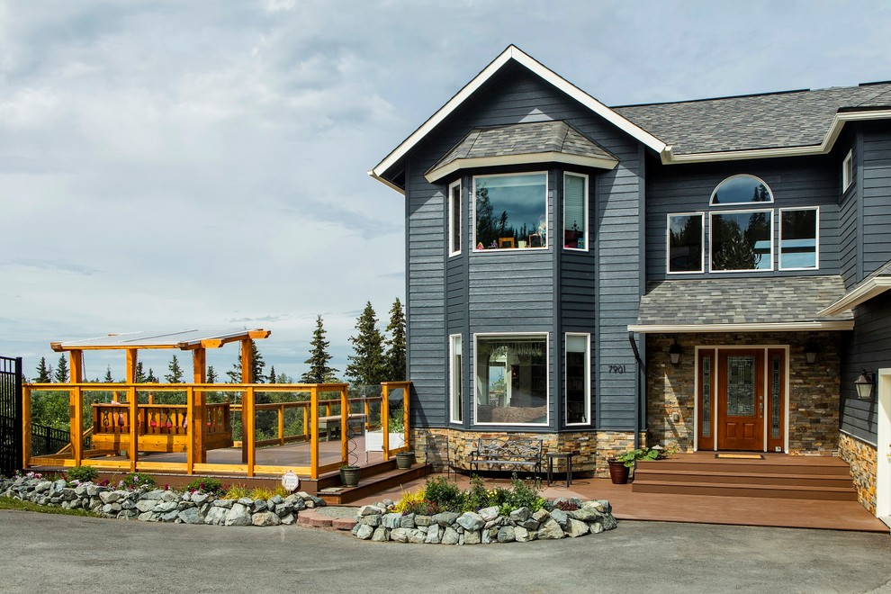 Greehouse and Deck Overlooking Anchorage, Alaska - Craftsman - Deck ...