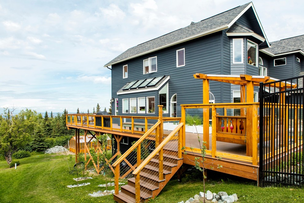 Greehouse and Deck Overlooking Anchorage, Alaska - Craftsman - Deck ...