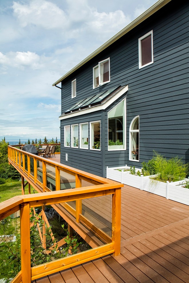 Greehouse and Deck Overlooking Anchorage, Alaska - Craftsman - Deck ...