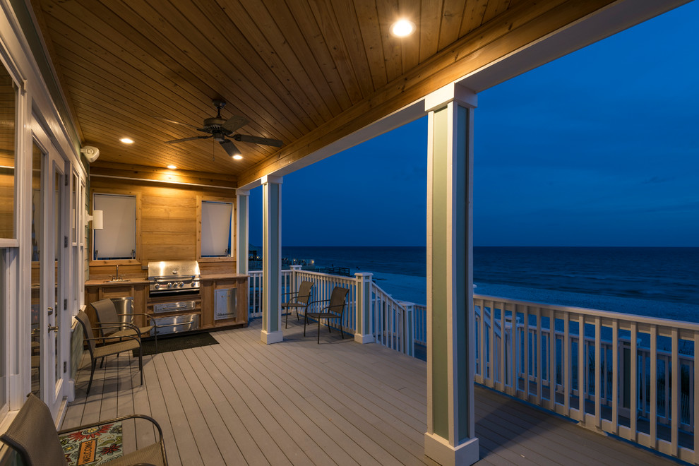 Gulf View New Home - Beach Style - Deck - Miami - by Winterfell ...