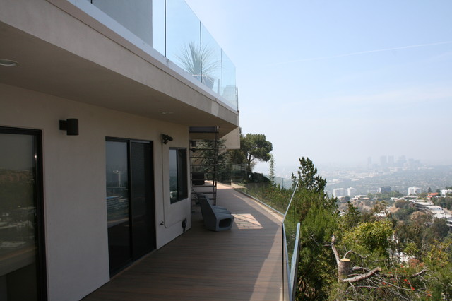 Hollywood Hills Composite deck/balcony. - Contemporary - Terrace - Los ...