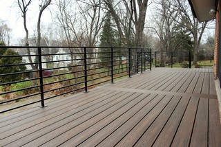 Horizontal Deck Railing In Bloomfield Hills - Contemporary - Deck ...