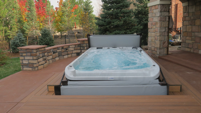 In Ground Infinity Edge Swim Spa - Contemporary - Deck - Denver - by ...