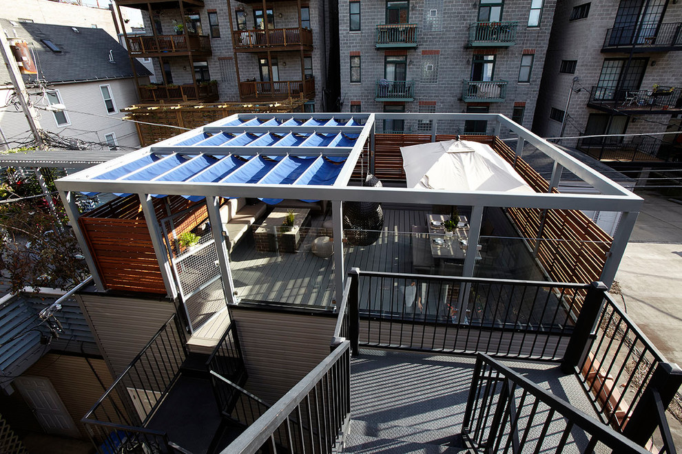 infinity Canopy incorporated in a unique frame design at a Chicago roof ...