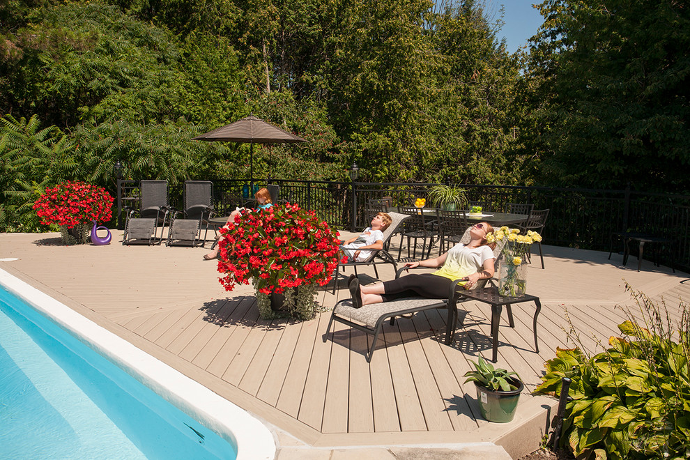 Inground pool deck over 40 foot cliff. - Modern - Terrace - Toronto ...