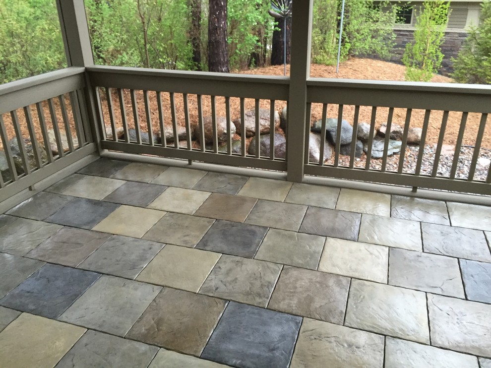 Installing DekTek Tiles Over an Existing Wood Deck - Traditional - Deck ...