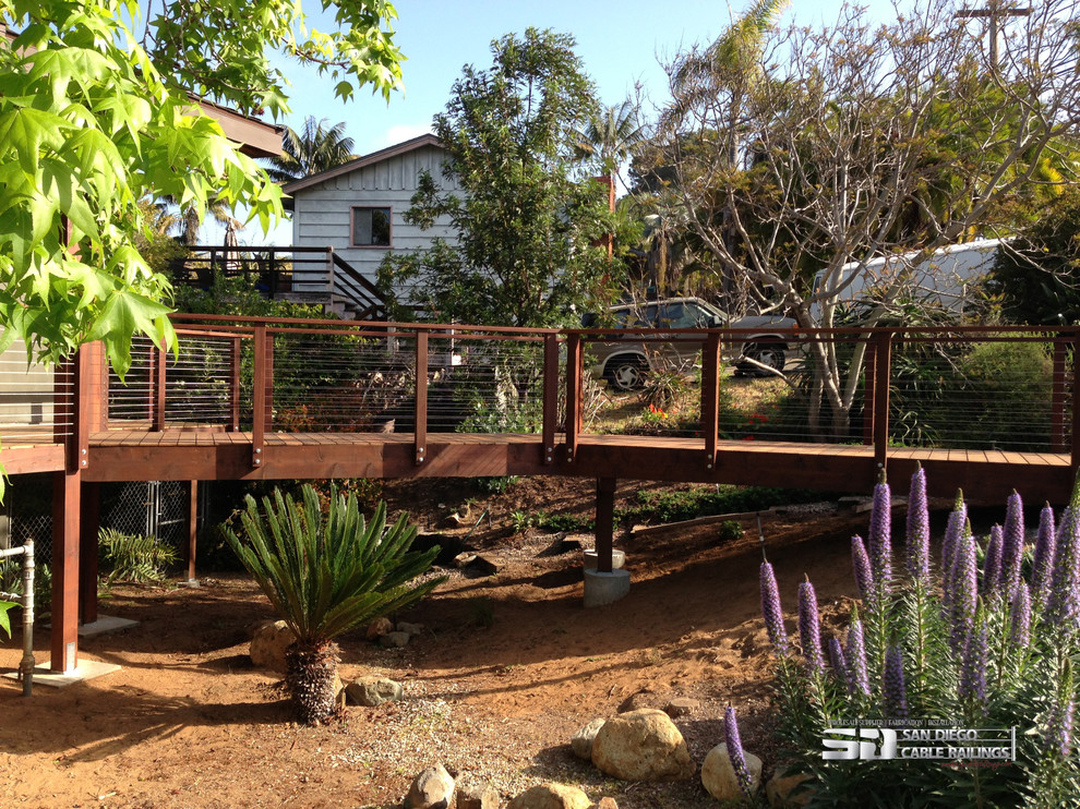 Ipe Cable Railing - Tropical - Terrace - San Diego - by San Diego Cable ...
