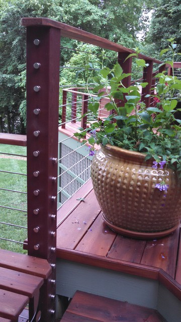 Ipe Cable Railing System Lake Gaston, NC - Traditional - Deck - Seattle ...