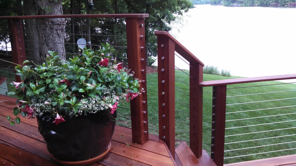 Ipe Cable Railing System Lake Gaston, NC - Traditional - Deck - Seattle ...